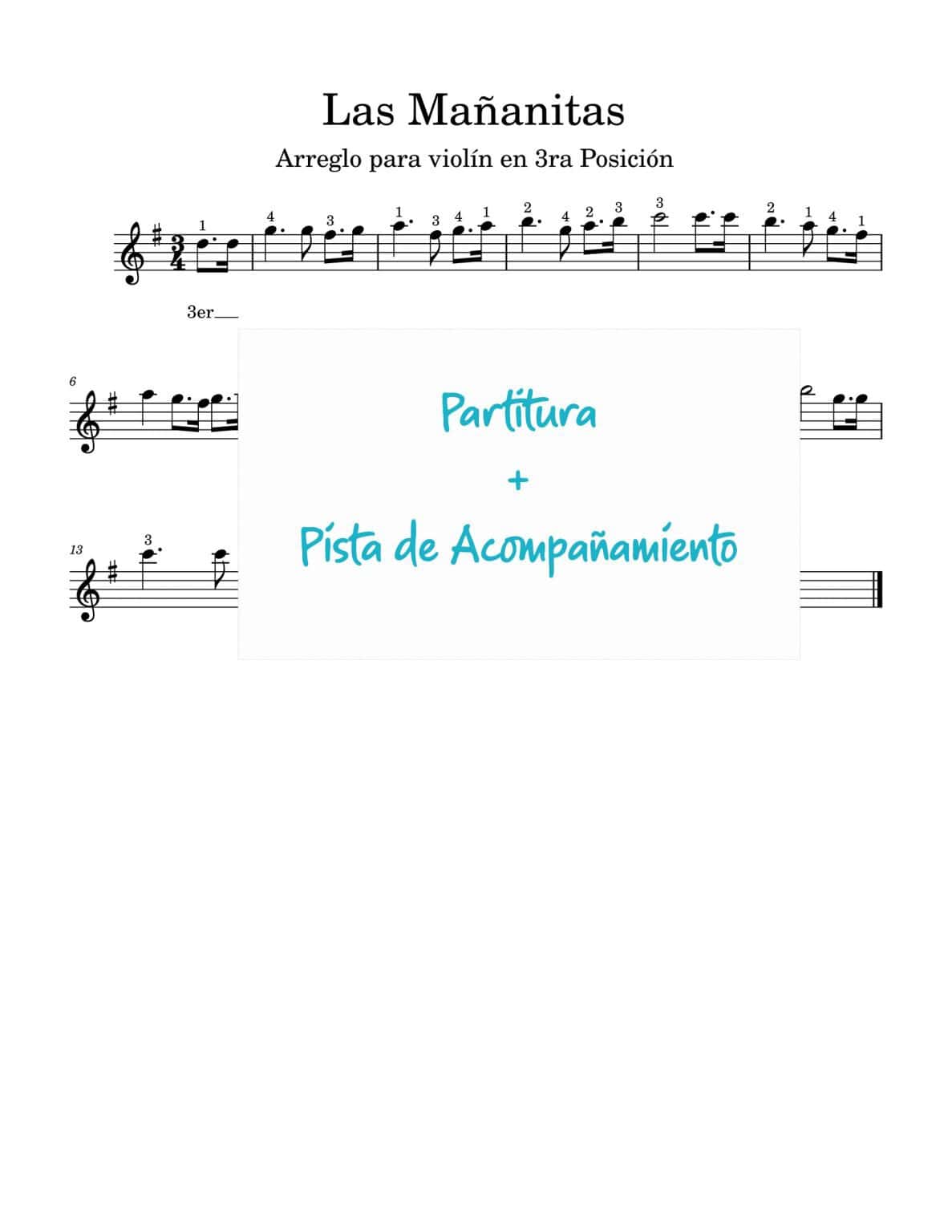 Las Mañanitas en Tercera Posición más Pista de Acompañamiento ...